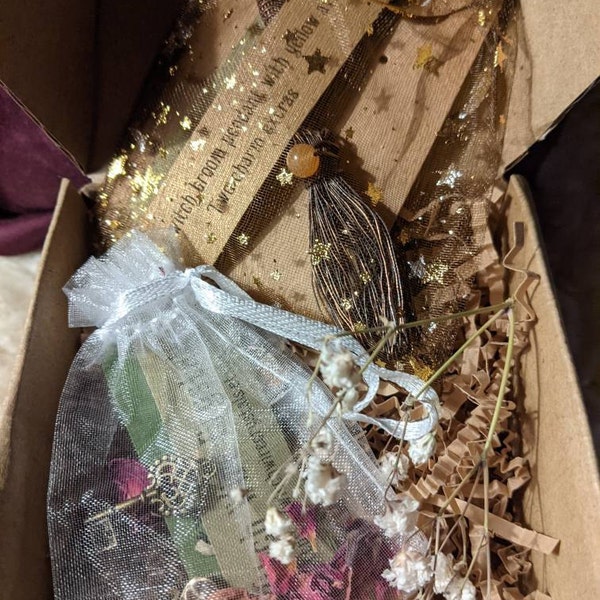 Made to Order - Antiqued Copper Witch Broom Pendant With Straight ...