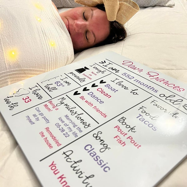 Printable Monthly Milestone Board Any Age Birthday Board Baby Stats ...