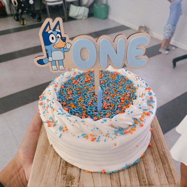 Blue Dog Inspired Cake Topper | Blue Birthday Party | Birthday Decor ...