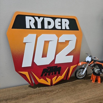 Motocross Racing Number Plate, Mx Plate, Custom Mx Number Plate, Svg ...