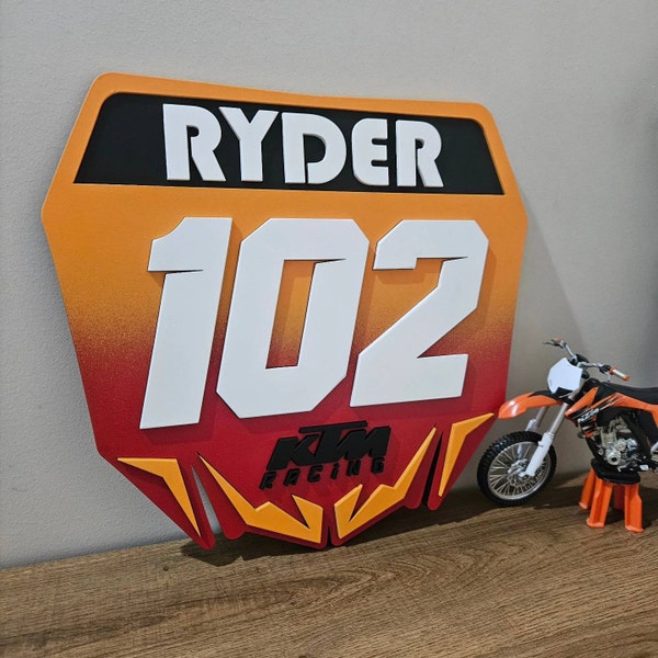Motocross Racing Number Plate, Mx Plate, Custom Mx Number Plate, Svg ...