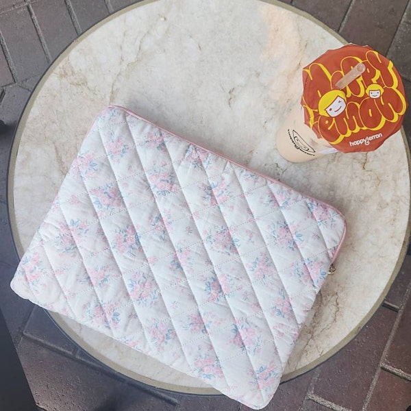 Cute Flower Handmade Laptop Bag,quilted Computer Bag, Padded-minimalist ...