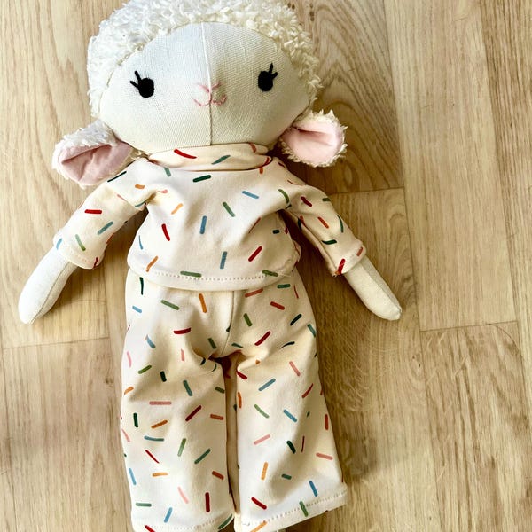 Lamb Sewing Pattern PDF - Make a Cloth Lamb Doll / Stuffed Animal Toy ...