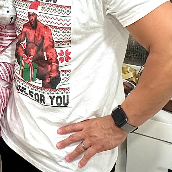 Barry Sitting on A Bed Big Package Ugly Christmas Xmas T Shirt Adult ...