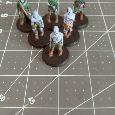 Zombie Horde set of 6, 12k Resin Dungeons and Dragons Dnd Miniatures D ...