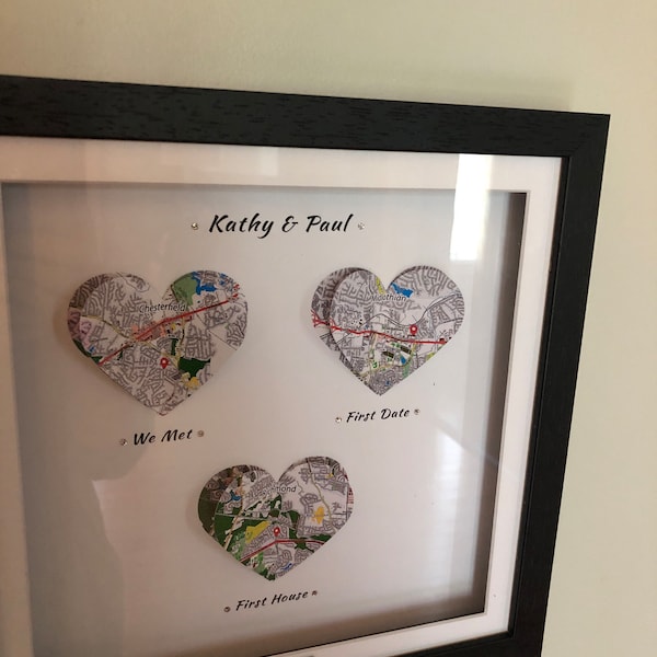 OUR FIRST DATE Map Gift, Boyfriend Girlfriend Present, Dating Gifts ...