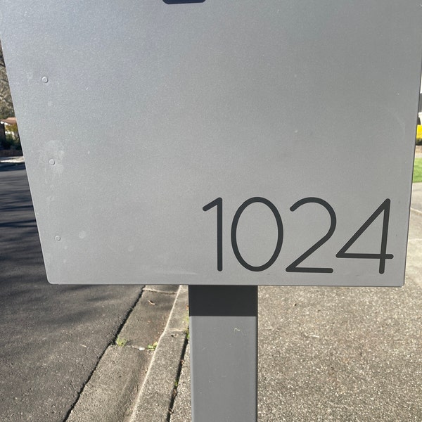 Custom Mailbox Address Numbers, Modern Door Numbers, Mailbox Decals ...