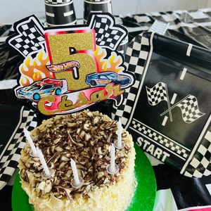 Fast Car Cake Topper, Car Party Cake Topper, Racing Car Birthday Party ...