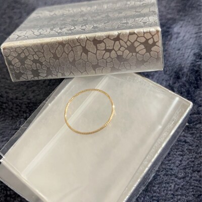Thin 14k Solid Gold Stacking Rings in Various Styles. Real 14k Gold NOT ...