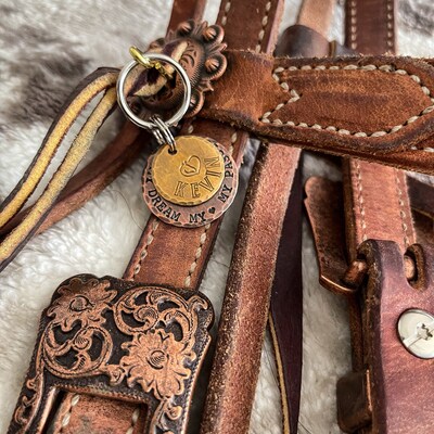 Custom Bridle Tag, Two Layered Halter Tag, Horse Name Tag, Gift for ...