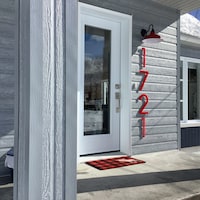 12 Inch Modern House Numbers - Contemporary Minimalist Address Sign ...