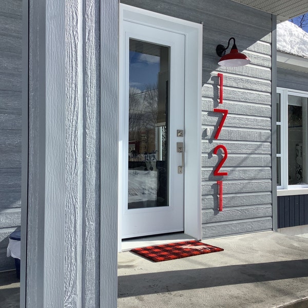 12 Inch Modern House Numbers - Contemporary Minimalist Address Sign ...