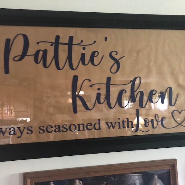 Personalized Kitchen Wall Decal Sticker Custom Name Wall Art Pantry ...