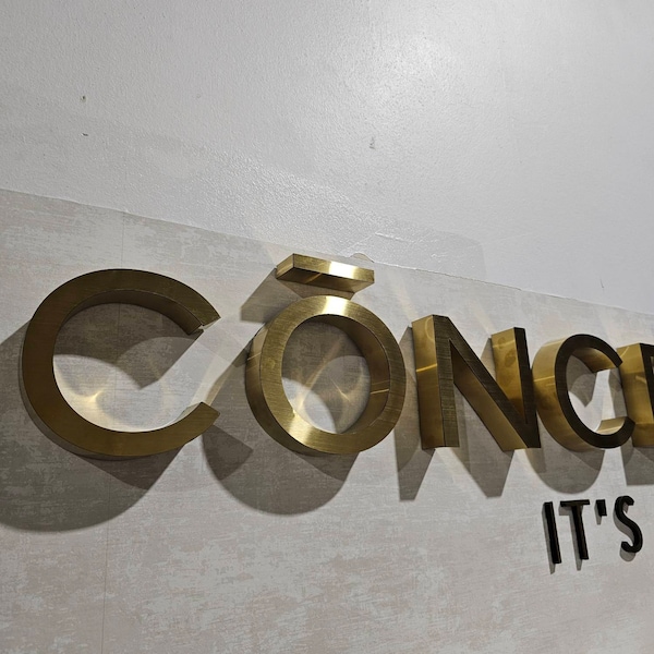 Metal Signage Custom Logo Stainless Steel Laser Cut Signboard Custom ...