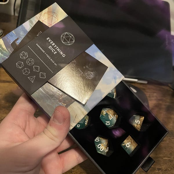 Riptide - Ocean Dice, Beach Dice Dice, Water Dice, Handmade Resin Sharp ...