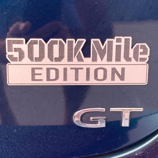 Custom Engraved Car Name Emblem Badge - Black With Gray- Customized ...