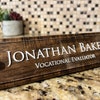 Rustic Desk Name Plate. Made Exclusively by Garo Signs. Size 10" X 2.5 ...