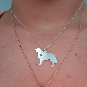 Golden Retriever Necklace Sterling Silver Dog Breeds Pendant W/ Heart ...