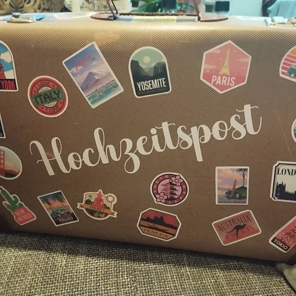 50 Vinyl Travel Sticker Pack , DIY Cut Decal Set, Global City Holiday ...