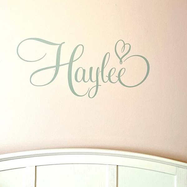 Personalized Wall Decal Girl Name Wall Decal Nursery Wall Decal ...