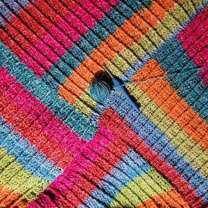 Crochet Pattern Letitia Granny Square Afghan Block for Sampler Blankets ...
