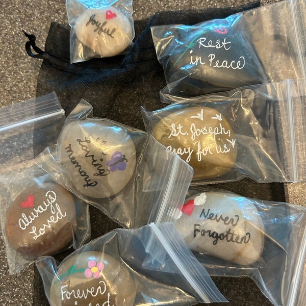 Bereavement Word Stones, Handpainted Grief & Loss Rocks, Memory Stones ...