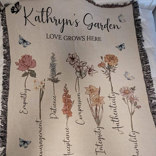 Custom Family Name Tapestry Throw, Family Tree Blanket Throw, Papa ...