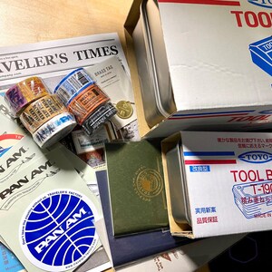 Traveler's Factory Pan Am Collection Masking Tapes Pan Am Logo,collage ...
