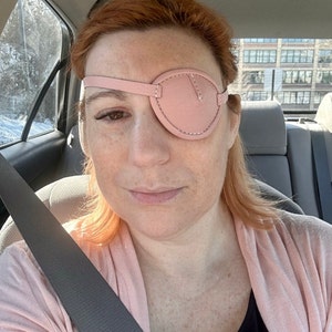 Slim Convex Black Eyepatch Leather Eye Patch - Etsy