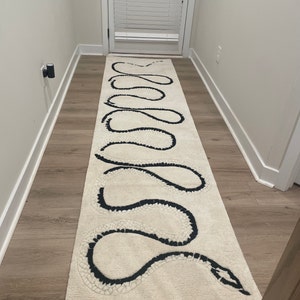 HAND TUFTED CARPET Green Ground Snake Rugs Modern Carpet,tibetan Wool ...