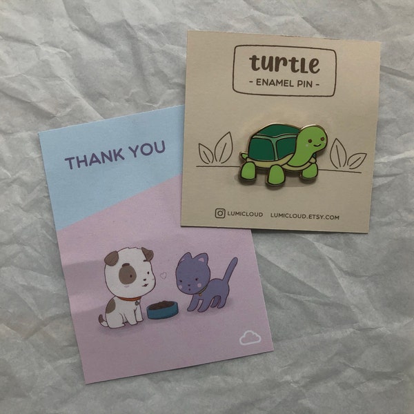 Turtle Pin - Cute Lapel Hard Enamel Pin - Art by Lumicloud - Etsy