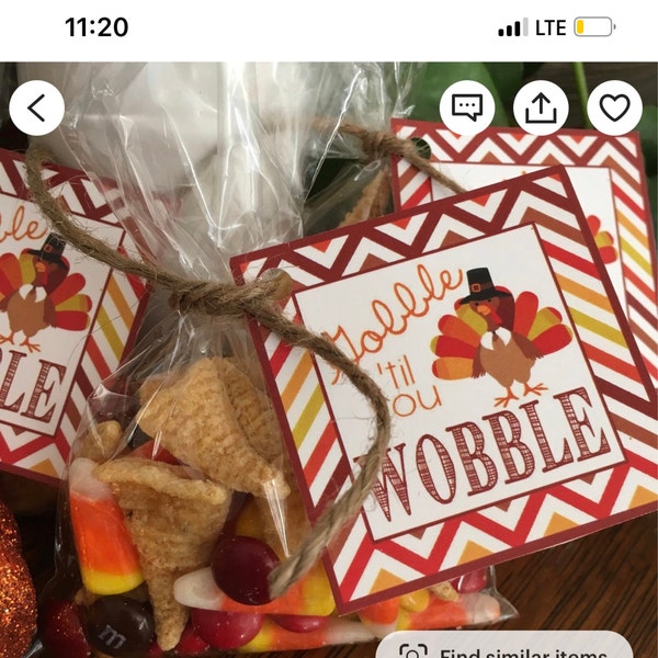 Gobble 'til You Wobble Thanksgiving Tags and Bag Toppers. Thanksgiving ...