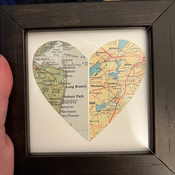 Graduation Gift for Graduate Personalized Map Heart Framed - Etsy