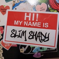 Hi My Name is Slim Shady Sticker, Eminem Stickers, Eminem Art, Eminem ...