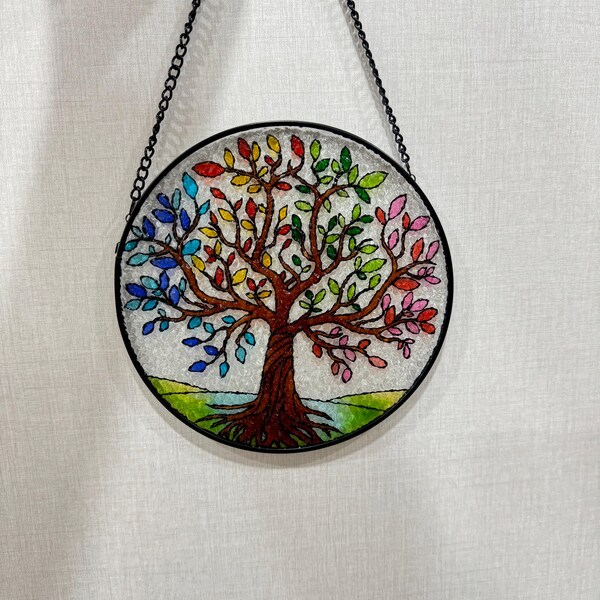 Hummingbird Stained Glass Window Hanging100% Handmade Window Decor ...