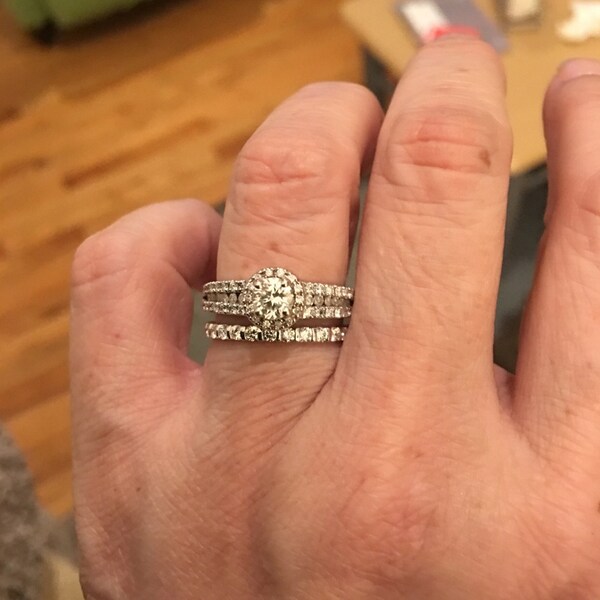 Bar Set Eternity Wedding Band White Gold Bar Set Band Platinum Bar ...