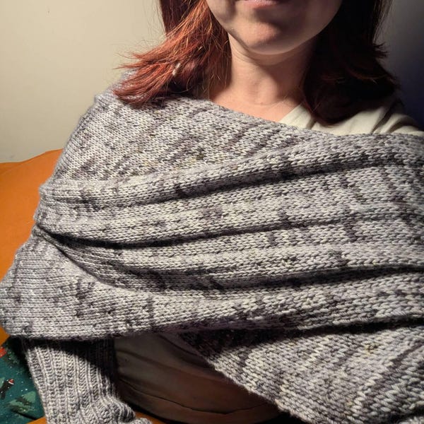 KNITTING PATTERN ** Snowfall Sweater Scarf, Scarf With Sleeves, Sneed ...