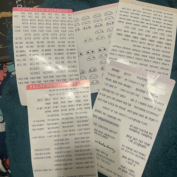 Smutty Good Time (3rd Edition) Sticker Sheet, Book Annotating Stickers ...