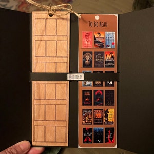 Book Tracker Bookmark Wood Bookmark Wooden Bookmark Bookish Gift Book ...