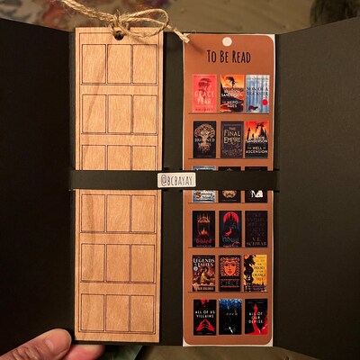 Book Tracker Bookmark Wood Bookmark Wooden Bookmark Bookish Gift Book ...