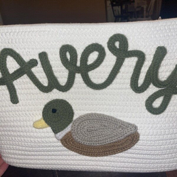 Personalized Name Basket (name Only) | Customized Rope Basket | Custom ...
