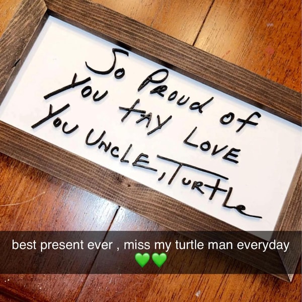 Custom Heart Frame Created by Loved Ones Handwriting or Scribbles ...