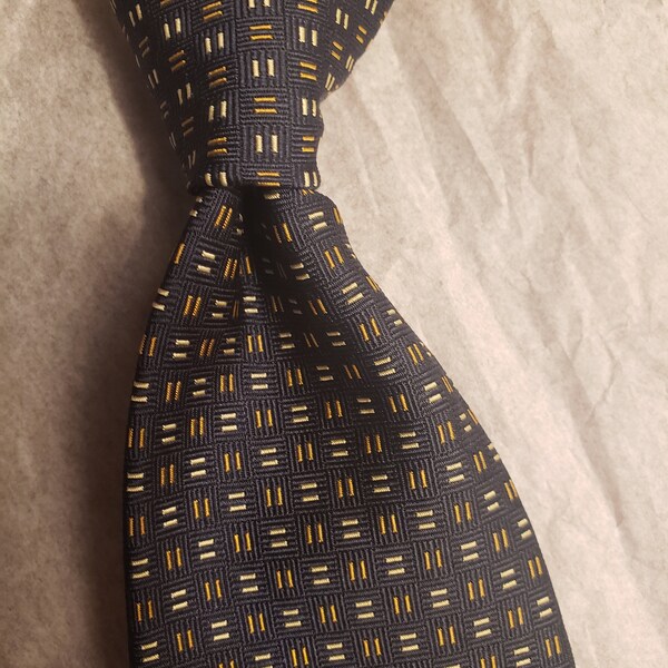 1950s Vintage Black Patterned Necktie - Etsy