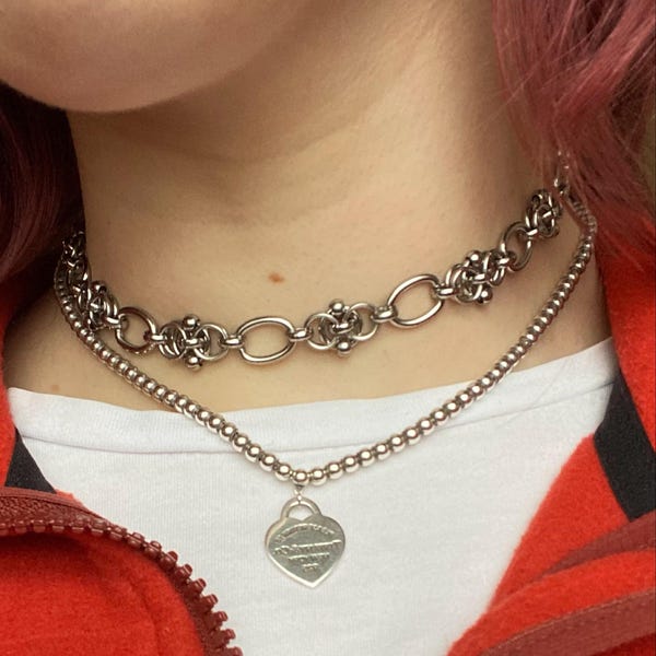 Divine Binding | Stainless Steel Chain Necklace | Unisex Intricate Alt ...