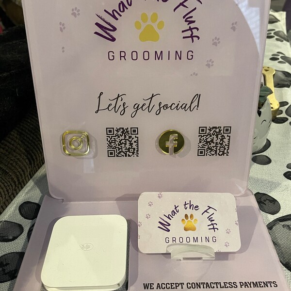 Custom Logo Social Media & Square Reader Holder Booth Display Market ...