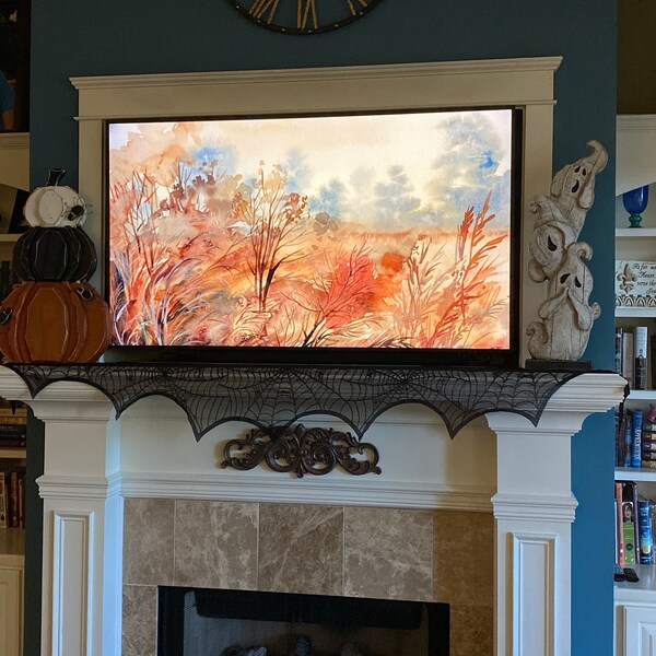 Fall TV Art, Samsung Frame TV Art Fall Watercolor, Frame TV Art Fall ...
