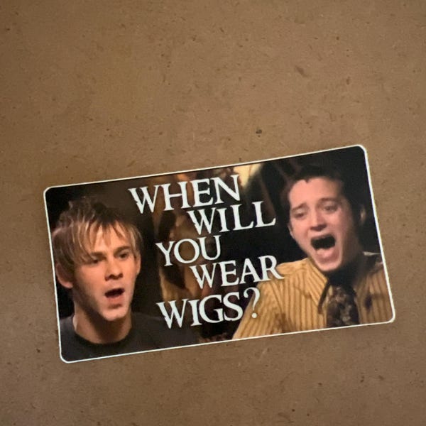 When Will You Wear Wigs Elijah Wood Sticker Lord of the Rings Decal ...