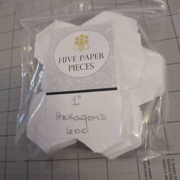 Hive Paper Pieces - 1" HEXAGONS - English Paper Piecing Quilt Hexies ...