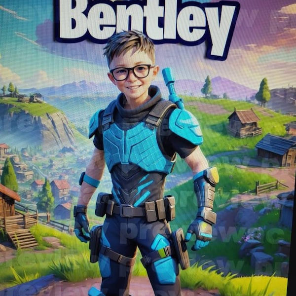 Custom Gamer Portrait From Photo, Personalized Game Character, Gamer ...