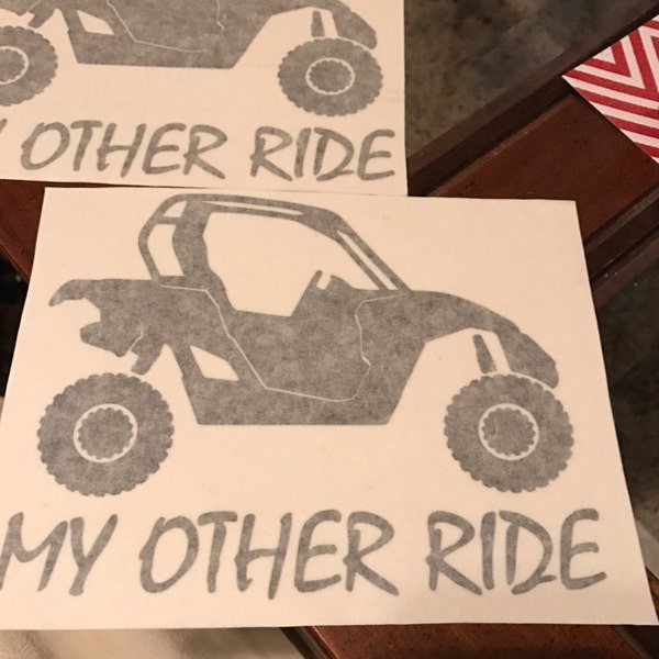 Two (2) My Other Ride Vinyl Decals Stickers Sxs Can-am Free Shipping - Etsy